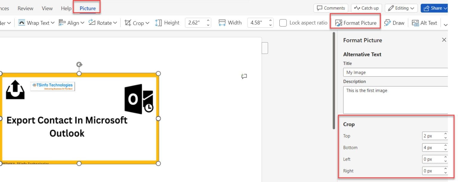 How to stretch an image full width in Word Online? - WordOnlineTips.com