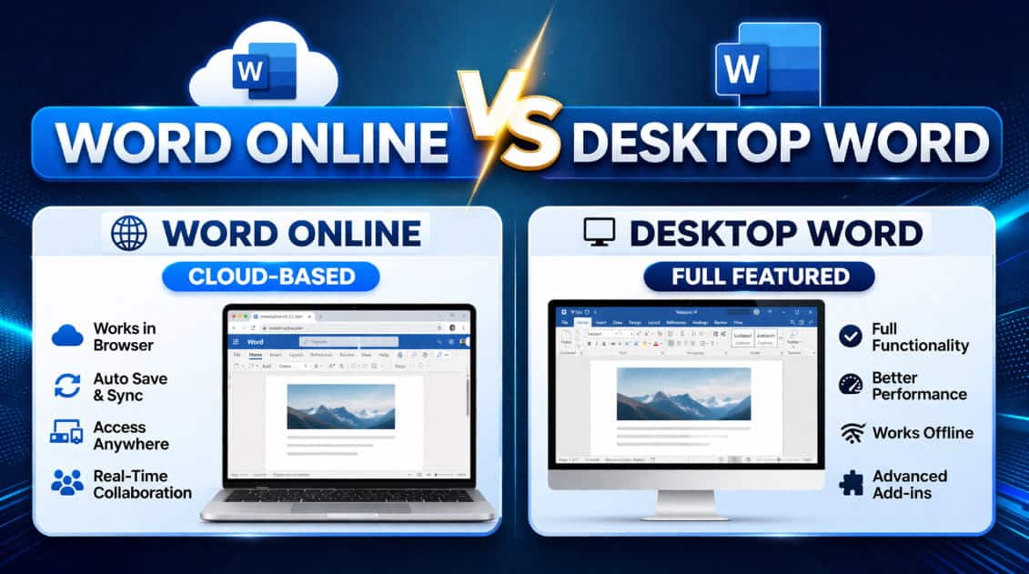 Word Online vs Desktop Word - WordOnlineTips.com